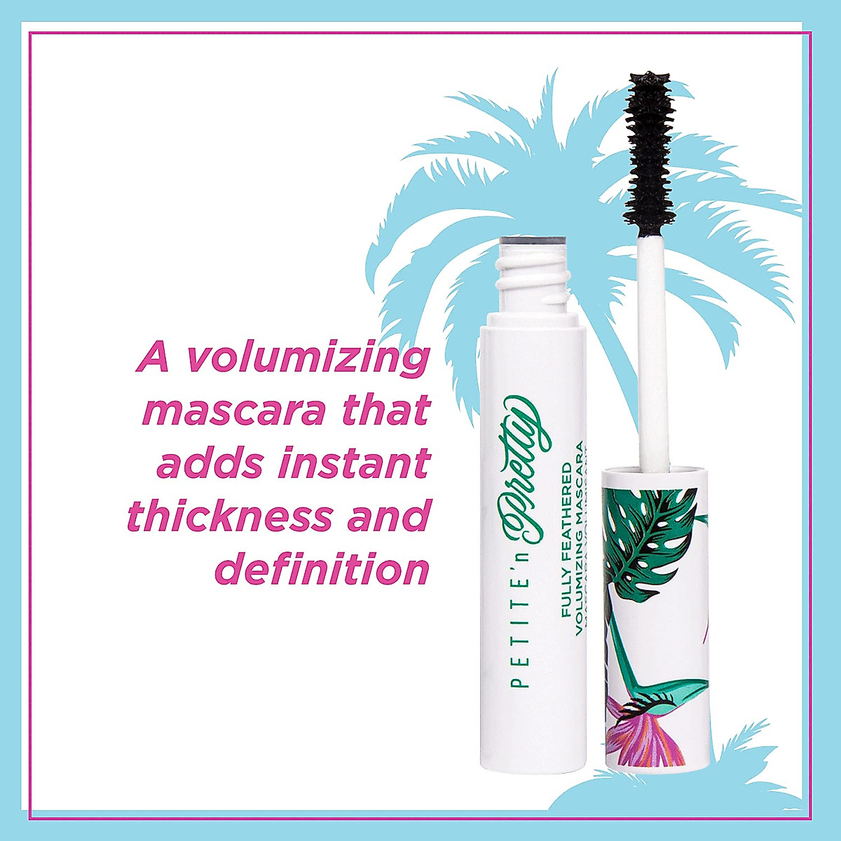 Petite 'n Pretty Fully Feathered Volumizing Mascara - Non-Toxic Makeup for Kids, Tweens and Teens - Adds Instant Thickness and Definition