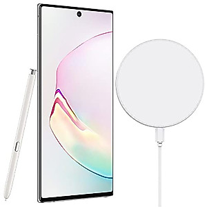 SAMSUNG Galaxy Note 10 (256GB, 8GB) 6.3" AMOLED, IP68 Water Resistant, Snapdragon 855, 4G LTE Fully Unlocked (T-Mobile, Verizon, Global) N970U (w/Wireless Charging Pad, Aura White)