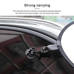 Crynod Pack-4 Heavy Duty Suction Cup Hooks, 7.0 Inches x 2.7 Inches Tent Hooks, Automobile Camping Tie Down Tarp Accessories, Universal for Most Cars, Trucks and Vans (Green)