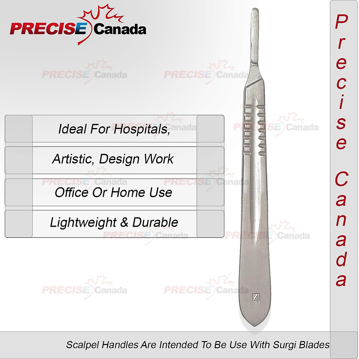 1 STAINLESS STEEL SCALPEL KNIFE HANDLE #4 WITH 20 STERILE SCALPEL BLADES #22 & #24 (PC BRAND)