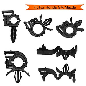 95 PCS Car Moulding Wire Harness Loom Routing Clips Fender Flare Panel Blind Rivets Rocker Clips Assortment Black Nylon for Jeep Wrangler JK 2007-2015 68039280-AA Ford GMC Chevrolet