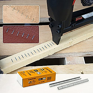 KAMSIN K7116 22 Gauge Pneumatic Upholstery Staple Gun 3/8-Inch Crown 71 Series Air Power Fine Wire Stapler 1/4-Inch to 5/8-Inch Leg Length Upholstery Stapler Furniture Stapler for Fabric, Upholstering