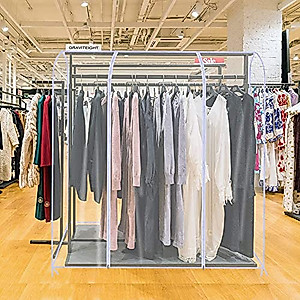 71" Garment Bags For Hanging Clothes, Garment Bag, Clear Garment Rack Cover, Clothes Rack Cover For Storage,Hanging Clothes Storage Wardrobe Bag Sealed Clothes Cover For Coats Suits Sweaters Dresses