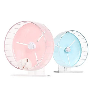 TDDGG 21CM Hamster Running Wheel Silent Rotatory Jogging Toy Roller Exercise Sports Disc Hedgehog Cage Small Treadmill Pet Supplies (Color : White)