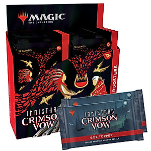 Magic: The Gathering Innistrad: Crimson Vow Collector Booster Box | 12 Packs + 2 Dracula Box Toppers (182 Magic Cards)