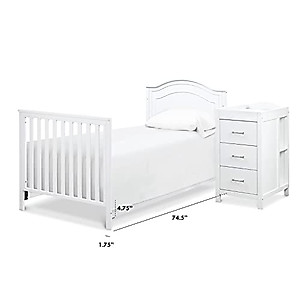 DaVinci Twin Size Conversion Kit (M12899) for Charlie Mini Crib and Changer Combo in White