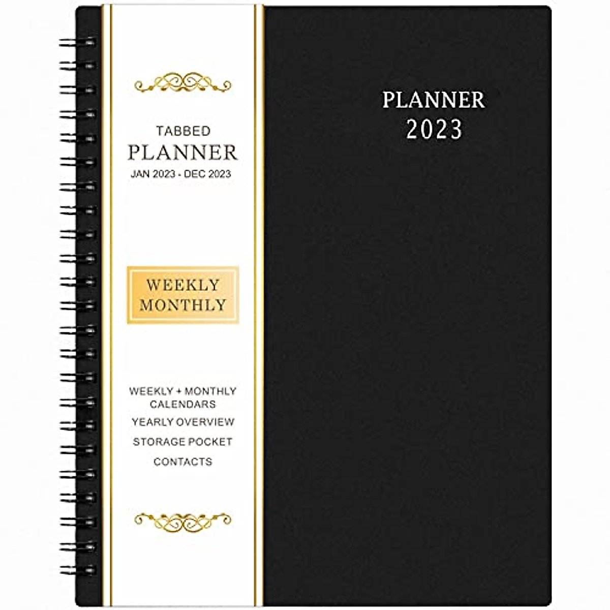 2023 Planner - 2023 Planner with Weekly and Monthly Spreads, Jan 2023 - Dec 2023, 6.25" × 8.3", Strong Twin-Wire Binding, Round Corner, Improving Your Time Management Skill