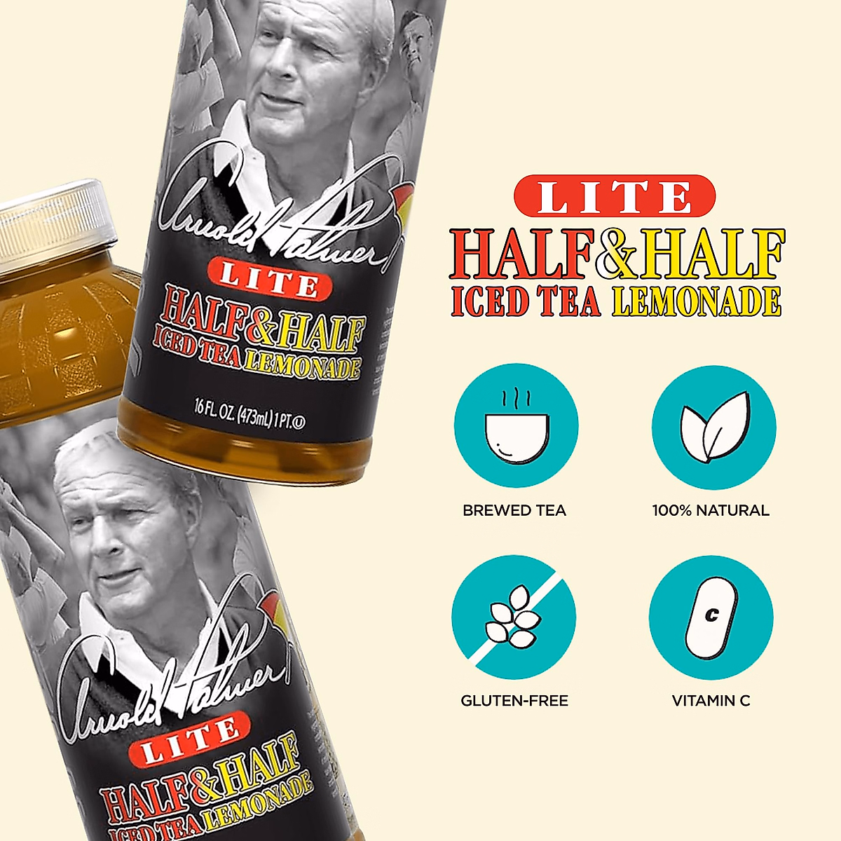 Arizona Premium Brewed Arnold Palmer Bottled Tea 16-Ounce | 12-Count