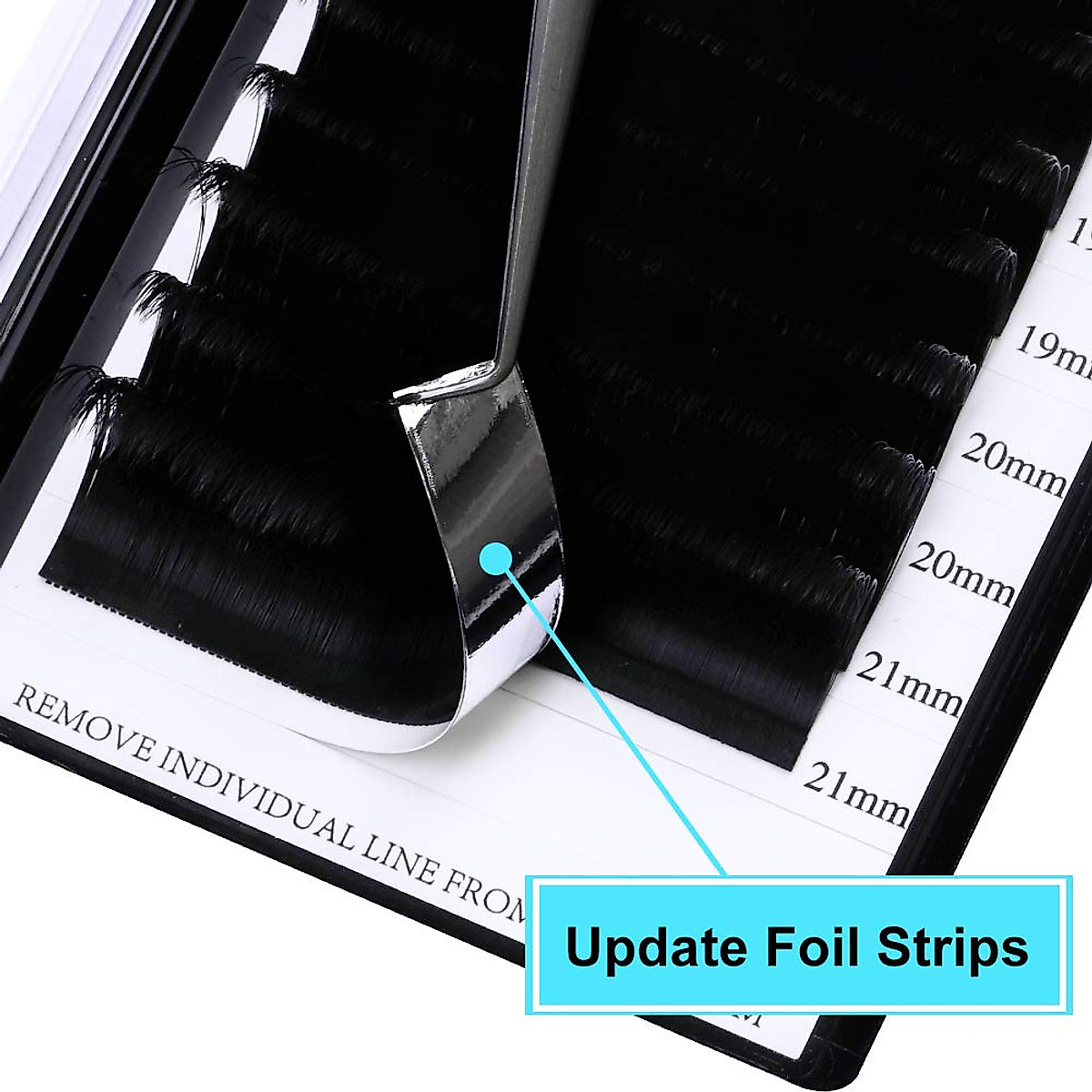 Eyelash Extension Supplies Easy Fanning Lashes 0.07 DD Curl 16-22mm Mixed Tray Matte Black FADLASH Self Fanning Volume Lash Extensions (0.07-DD, 16-22mm Mix)