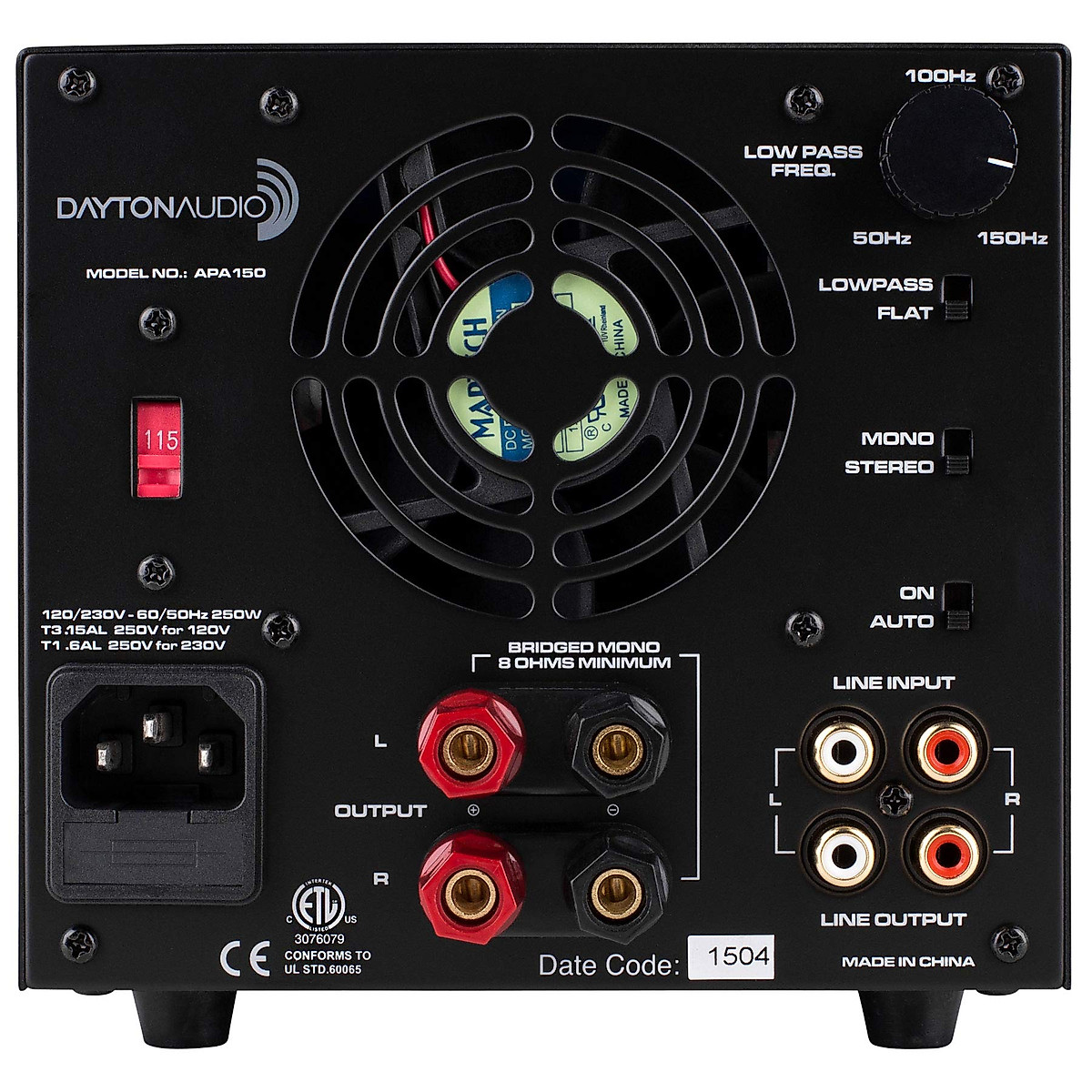 Dayton Audio APA150 150W Power Amplifier