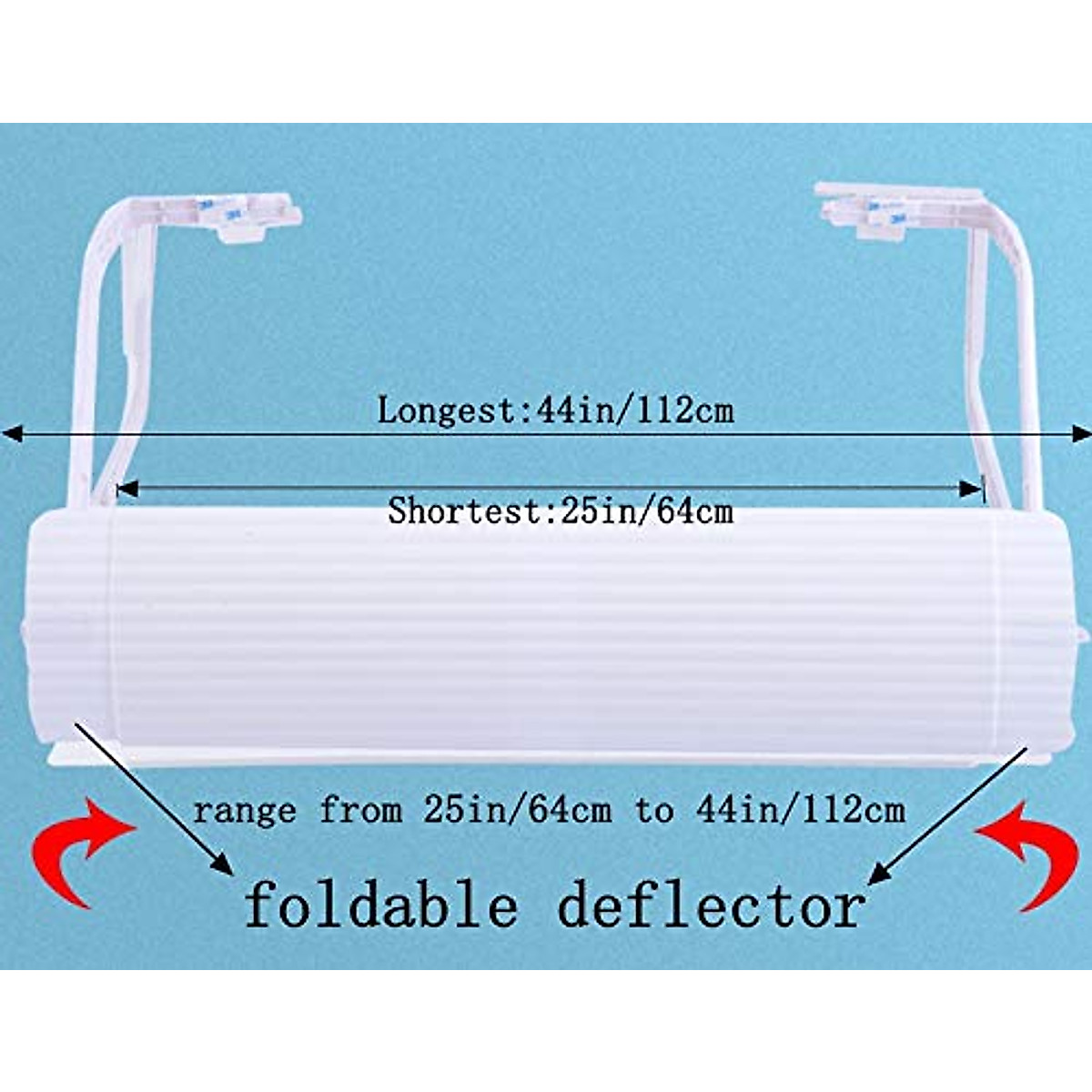 Adjustable Foldable Air Conditioner Deflector Confinement Air Deflector Outlet Air Wing Air Cooled Baffle Wind Direction Telescopic Windshield for Home