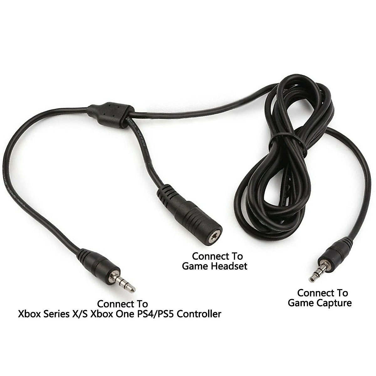 Akingdleo Game Capture Party Link Cable Adapter Compatible for Elgato,HD60 S+ Party Chat Capture Cable, Party Chat Adapter Cable Compatible for Xbox One X/S PS4 PS5