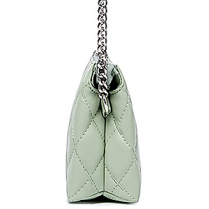 DAVIDJONES Faux Leather Hobo Purse and Wallet set for women Quilted Top Zip Crossbody Bag