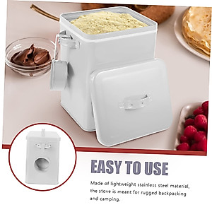 BESTOYARD 10 Lbs Box Kitchen Storage Bucket Grain Storage Container Rice Dispenser Cereal Dispenser Countertop Flour Containers Can Food Iron Rice Tin with Lid