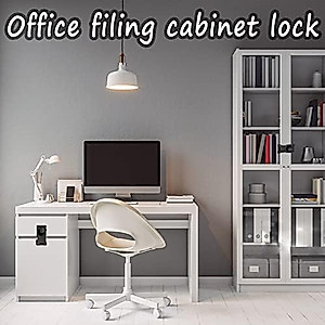 AGSIXZLAN Household Cabinet Password Hasp Locks, Black, Combination Lock, Rust Resistant, Keyless