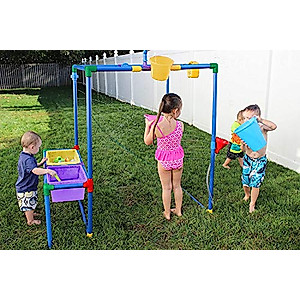 Buckets Of Fun RPBOF Sprinkler for Kids, Waterpark Splash Plastic Toy Backyard Water Park for Children & Toddlers, One Size, Multicolor