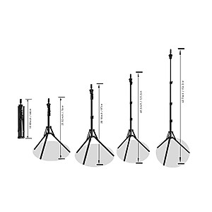 DANSEE Wig Stand Tripod Metal Adjustable Mannequin Head Stand Upgrade Foldable Wig Head Stand for Cosmetology Hairdressing Training