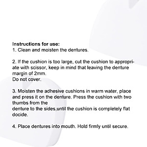 zorvo Secure Denture Adhesive Seals Uppers adn Lower, Zinc Free Denture Adhesive Coushion, All Day Hold Denture Adhesive Pads 120pcs (Upper)