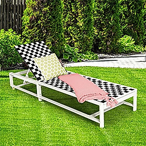 ZHYH Adjustable Patio Recliner, Wheels for Garden Terrace