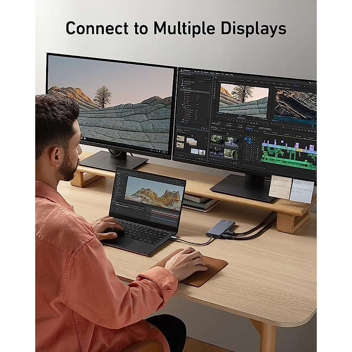 Anker USB C Hub, 565 11-in-1 Laptop Docking station, Dual Monitor Docking Station with 10 Gbps Data Port, 4K HDMI and DisplayPort, 100W Power Delivery, 1 Gbps Ethernet, SD Card Reader for XPS and More