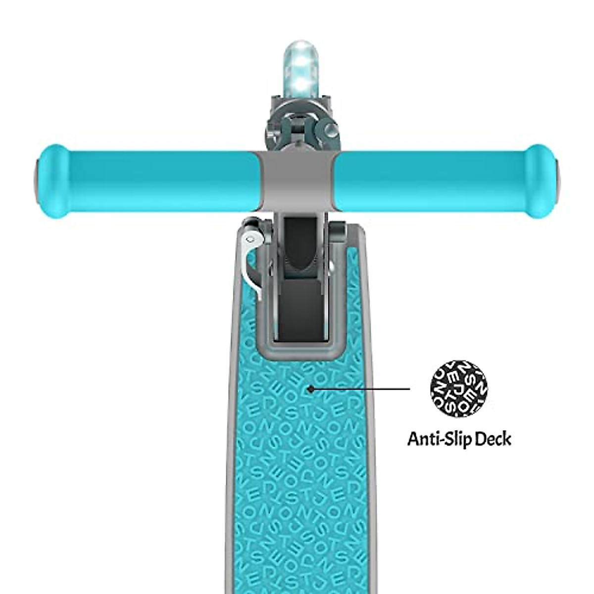 Jetson Scooters - Leo Kick Scooter (Blue) - Collapsible Portable Kids Push Scooter - Lightweight Folding Design with High Visibility RGB Light Up LEDs Wheels and Adjustable Height Handlebars