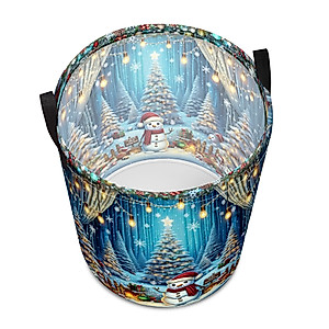 Christmas Snowman Tree Laundry Hamper,laundry Basket,Waterproof Storage Bin for Bedroom,Clothes Organizer Basket,Toys and Blankets in Bathroom