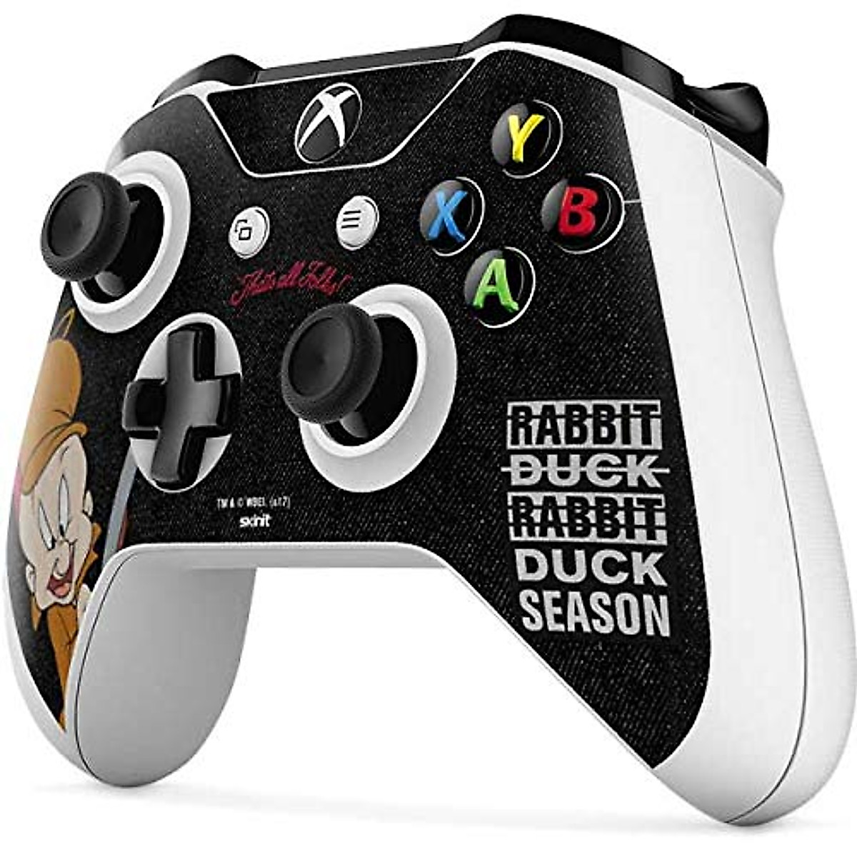 Skinit Decal Gaming Skin Compatible with Xbox One S Controller - Officially Licensed Warner Bros Elmer Fudd Thats All Folks Design