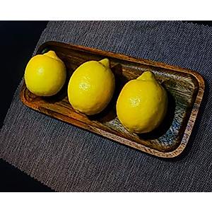 Wooden Serving Tray and Platters Dishwasher Safe Set of 3 Unfinished Wooden Platters Party Plates Bar Plate Wooden TV Trays Fruit Serving Food Board Comfortable Easy Handling