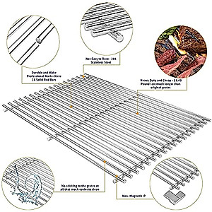 Uniflasy 7639 Cooking Grates 7636 Flavorizer Bars 69787 Burner Tube Ignitor Wire Kit Ignition Electrode for Weber Spirit 300 Series Spirit E-310 E-320, S-320 E/S330 with Front Mounted Control