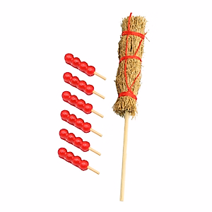 CAXUSD 1 Set Red Mini Foods Resin Doll House Photo Prop Tiny Things Mini Scene Layout Prop Wood