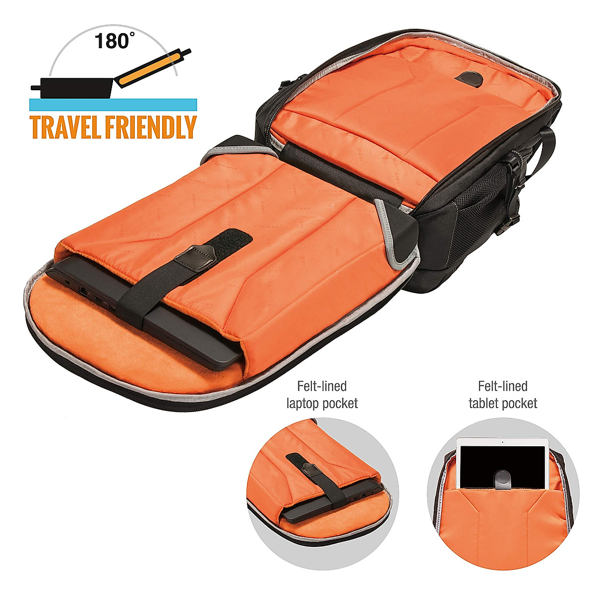 EVERKI Concept 2 Premium Business Professional 17.3-Inch Men Laptop Backpack, Ballistic Nylon and Leather, Travel Friendly (EKP133B)