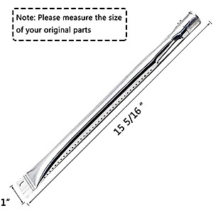 Hiorucet Grill Replacement Parts for Brinkmann 810-2410-S, 810-1420-0, 810-1420-1, 810-1470-0 Grill Models. Grill Burner, Porcelain Heat Plate, Adjustable Carryover Tubes Replacement for Brinkman
