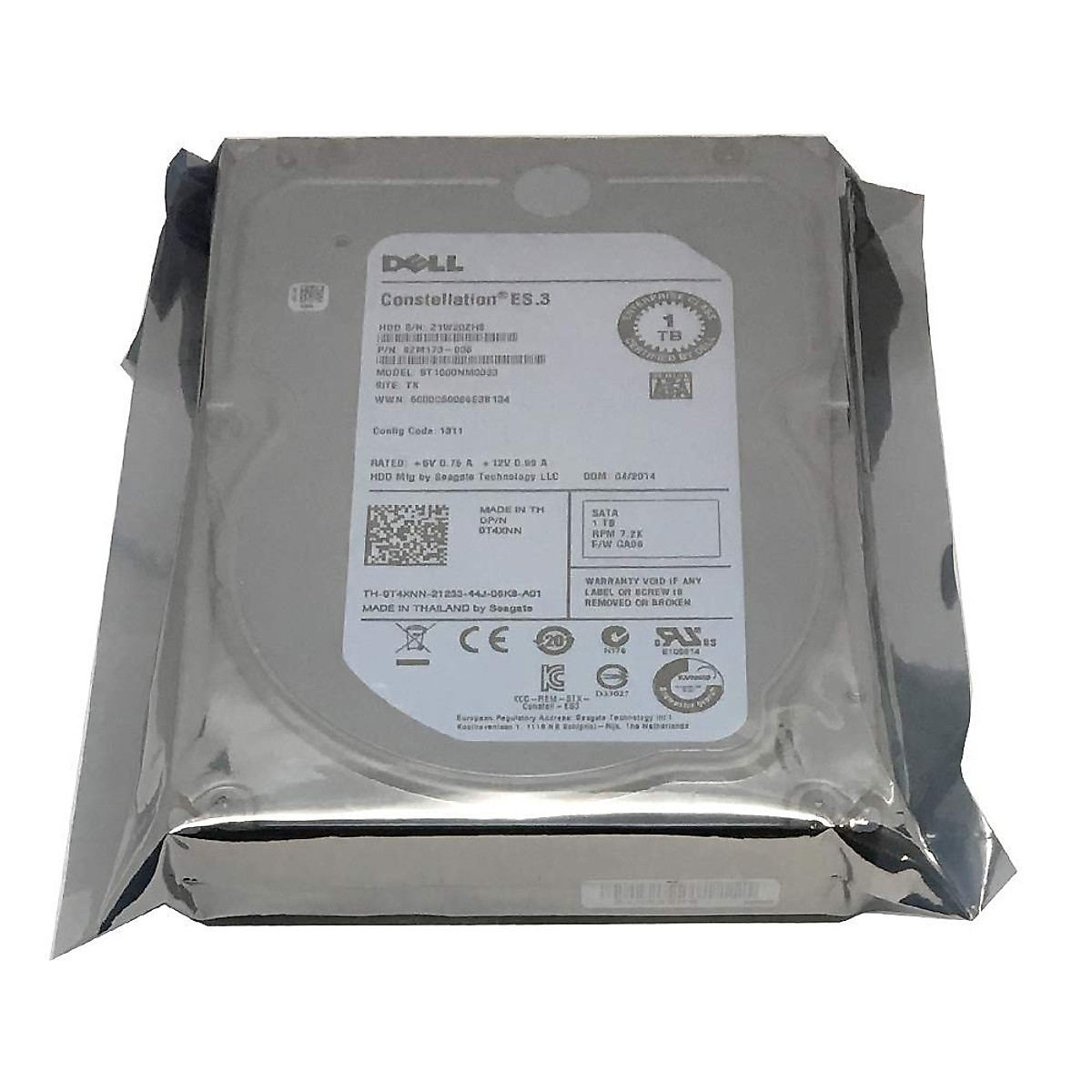 DELL/Seagate ST1000NM0033 1TB 7200RPM 128MB Cache SATA 6Gb/s 3.5-inch Internal Hard Drive OEM - w/1 Year Warranty (Renewed)
