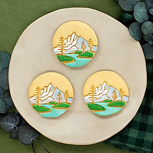 Mountain with Pine Tree Forest cookie cutter, 1 piece - Bakerlogy