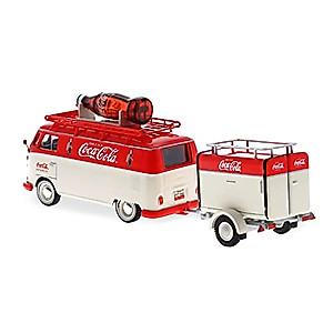 1:43 Coca-Cola 1960 Volkswagen Kombi T1 with Trailer - Motor City Classics