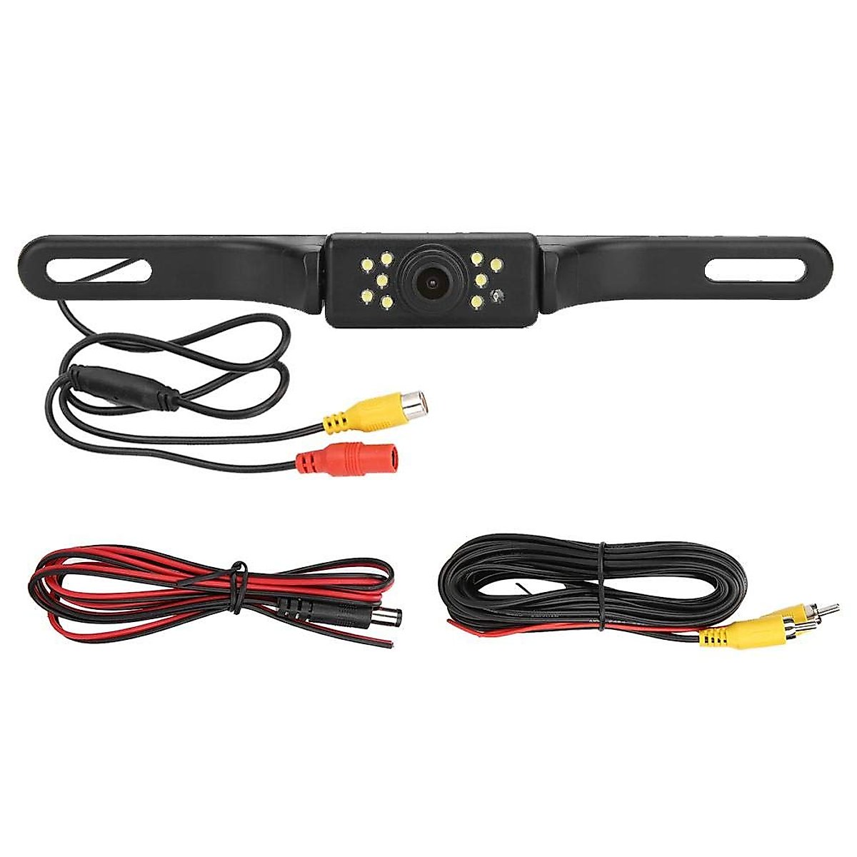License Plate Camera, Waterproof Car 9LEDs License Plate Rear View Reverse Camera Wide Angle IP67 Waterproof Night Vison Reverse Backup Monitoring System