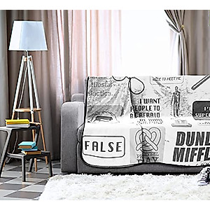 Jay Franco The Office Dundees Blanket - Bedding Measures 90 x 90 inches - Fade Resistant Super Soft Fleece (Official The Office Blanket)