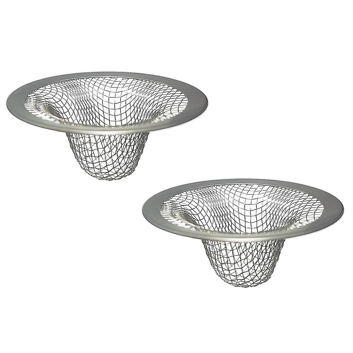 Seatery 1.0" Small Drain Strainer, Drain Mesh Basket, Bathroom Sink Drain Strainers, 2PCS Drain Hair Catchers for Laundry, Mop Pool, Utility, Slop, RV Sink, Stainless Steel Drain Filter