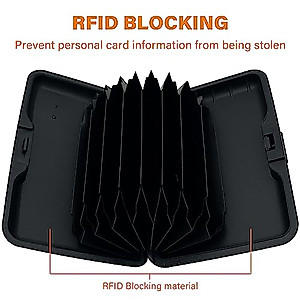 sundee Credit Card Holder with 8 Slots Mini Aluminum Wallet RFID Blocking Slim Metal Hard Case - 03X