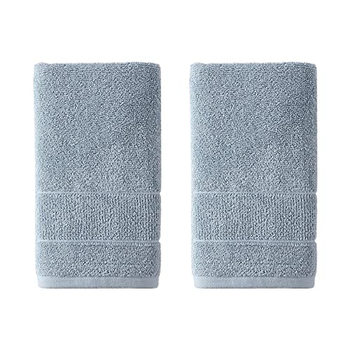 Tommy Bahama- Hand Towels, Absorbent & Fade Resistant Cotton Towel Set, Fashionable Bathroom Decor (Island Retreat Bay Blue, 2 Piece)