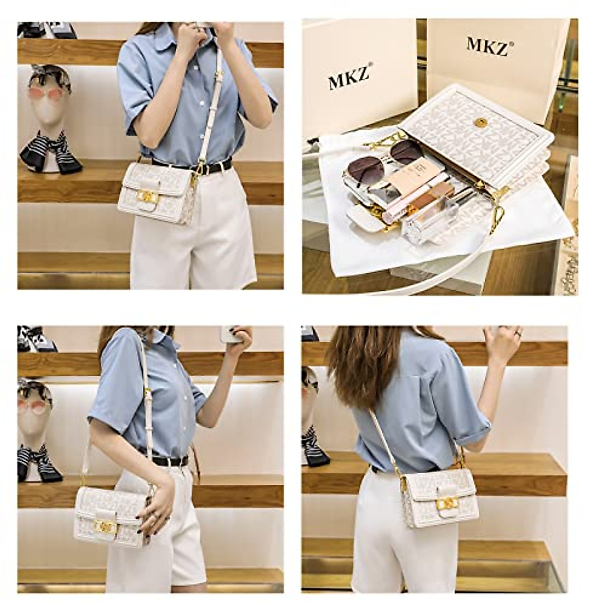Chain Small Crossbody Purse Womens Crossbody Bag Letter Printing out of the Street，Commuter Women's Fashion Small Purse
