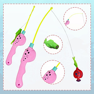 Boopel Magnetic Fishing Toys, Water Pool Games for Kids,Bathtub Bath Game Set for Toddlers with 50 Fish 2 Fishing Rod and 2 Nets Pool Fishing Game for Boys Girls Age 3 4 5 6 7 8