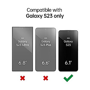 EJGNA Military-Grade Hybrid Case for Galaxy S23, Shockproof Anti-Scratch Bumper Cover, 6.1'' - Green