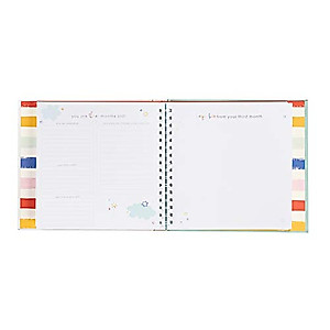 C.R. Gibson Rainbow ''A Book of Baby's Firsts'' Baby First Year Memory Book with Ink Pad, 36 Pages, 9.5'' x 9''