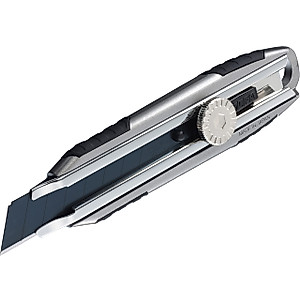 OLFA 18mm Heavy-Duty Utility Knife (MXP-L) - Multi-Purpose No-Slip Grip Precision Knife w/All Aluminum Handle & Snap-Off Blade, Custom Cutting Depth, Replacement Blades: Any OLFA 18mm Blade
