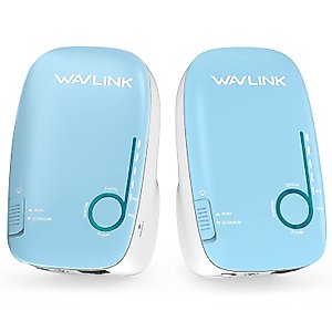 WAVLINK Mesh WiFi System (2-Pack), Up to 3000 Sq.ft., Dual-Band Gigabit Mesh WiFi Extenders, Wall-Mounted Smart Whole Home Wi-Fi Routers with Snooze Light, Built in 4 Antennas.