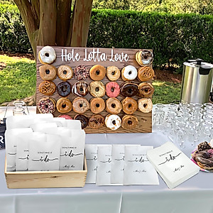 Tyndallrays 48Pcs Donut Mind If I Do Wedding Favor Bags,Donut Favor Goody Snack Treat Grease Resistant Bags for Engagement Wedding Bridal Shower Party Decorations Supplies