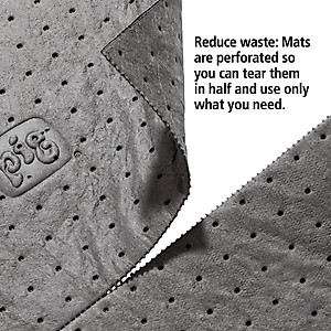 New Pig Premium Absorbent Mat Pads | 20 Oil Absorbent Pads | The Original PIG Mat | 15" x 20" Oil Pads | Each Pad Absorbs 28 oz | Total Absorbency is 4.4 Gallons | 20-Count | Heavyweight | PM50275