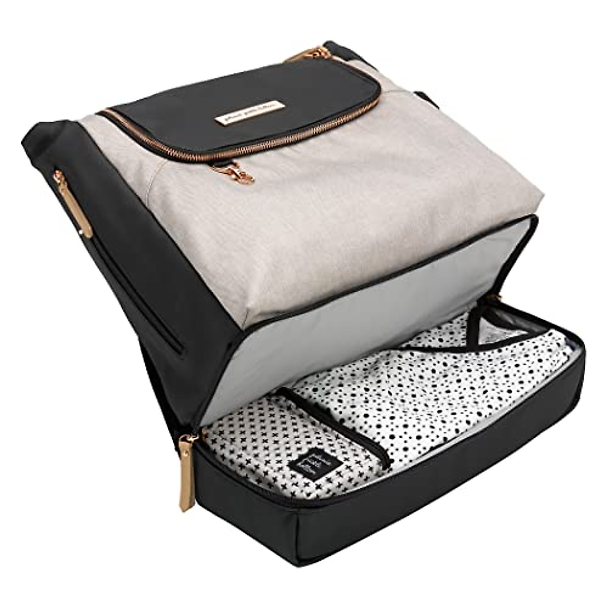 Petunia Pickle Bottom Pivot Backpack | Multiple carrying options (backpack or tote) | Insulated Pockets to Keep you Organized | Modern Silhouette with a Roomy Interior | Sand/Black