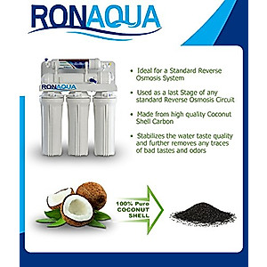 T33 Inline Coconut Grade Activated Carbon Pre/Post Membrane Filter for Taste and Odor Reduction WELL-MATCHED with AICRO, K2533JJ, FT15, IC-100A (Set of 2)